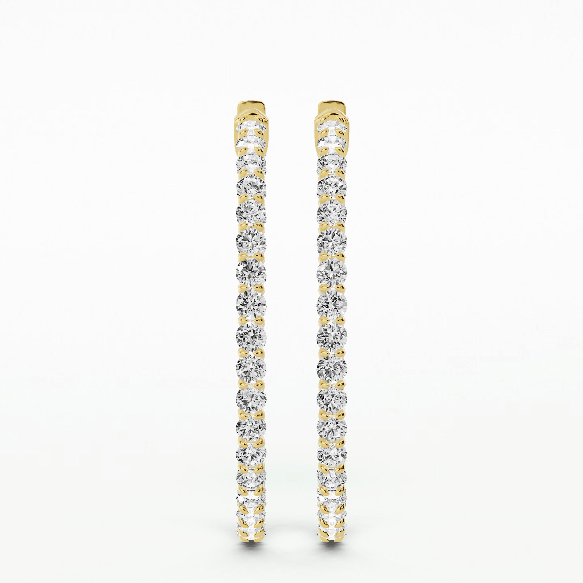 Braided Front Back Lab Grown Diamond Hoops-Round – Dream Diamonds Jewellery