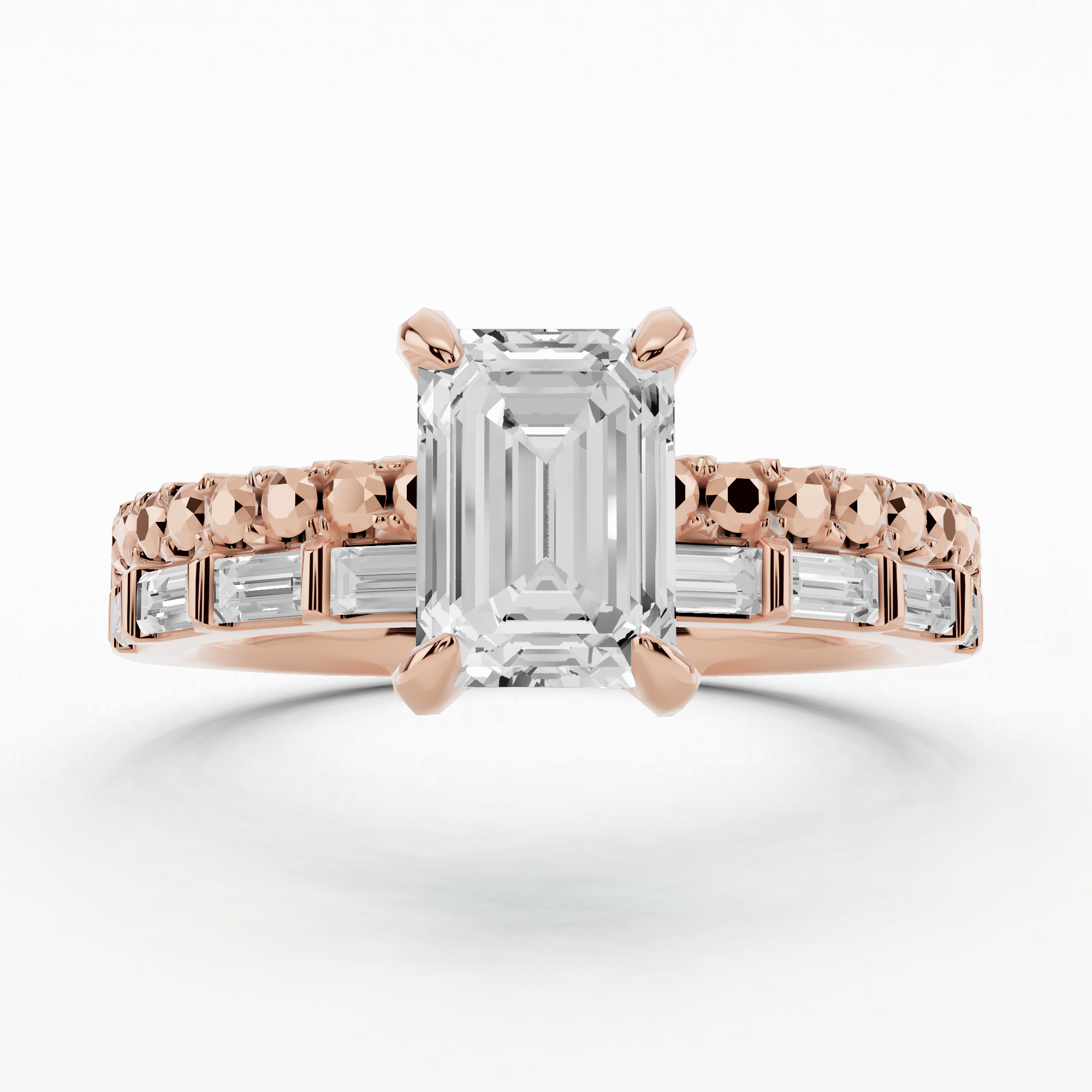 Zenia Lab Grown Solitaire Diamond Ring-Emerald Cut – Dream Diamonds ...